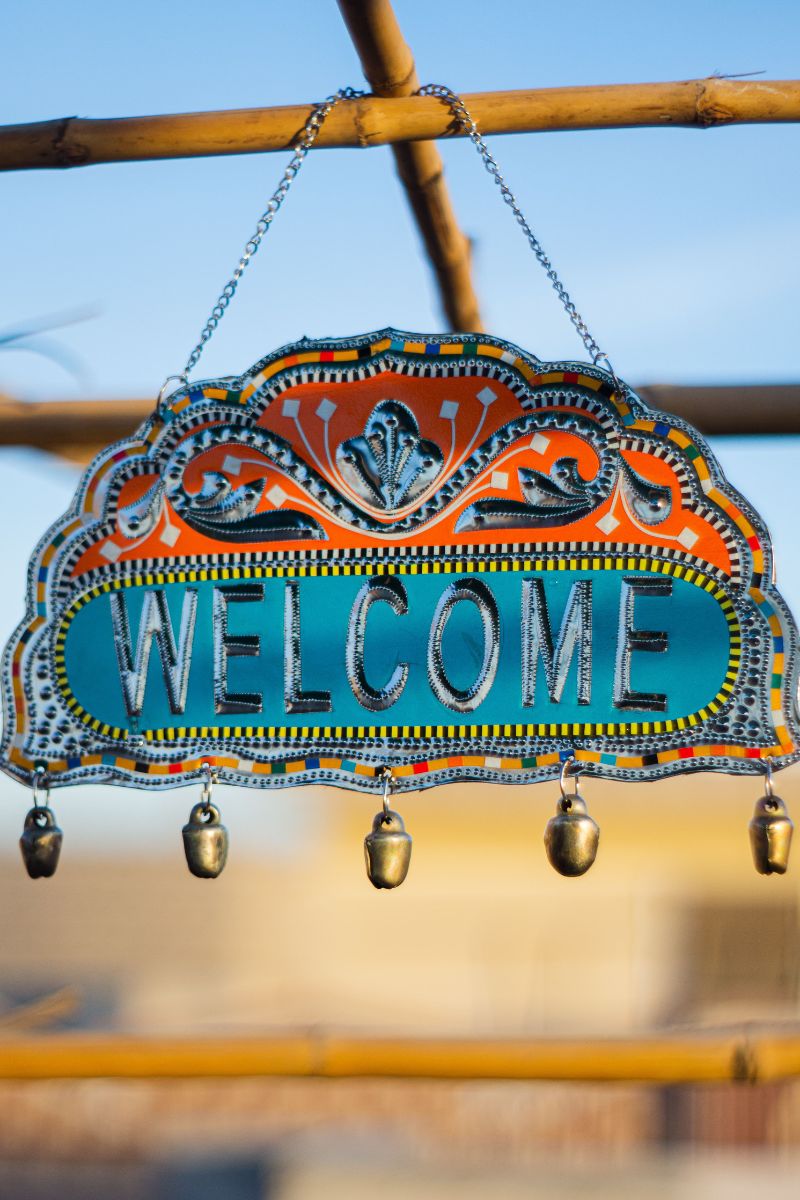 Ethnic Décor Plate (WELLCOME) – BestArtandCrafts